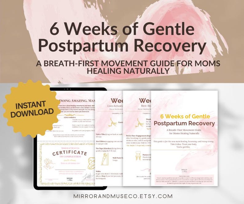 6-week Postpartum Recovery Plan | Digital Printable for New Moms ...