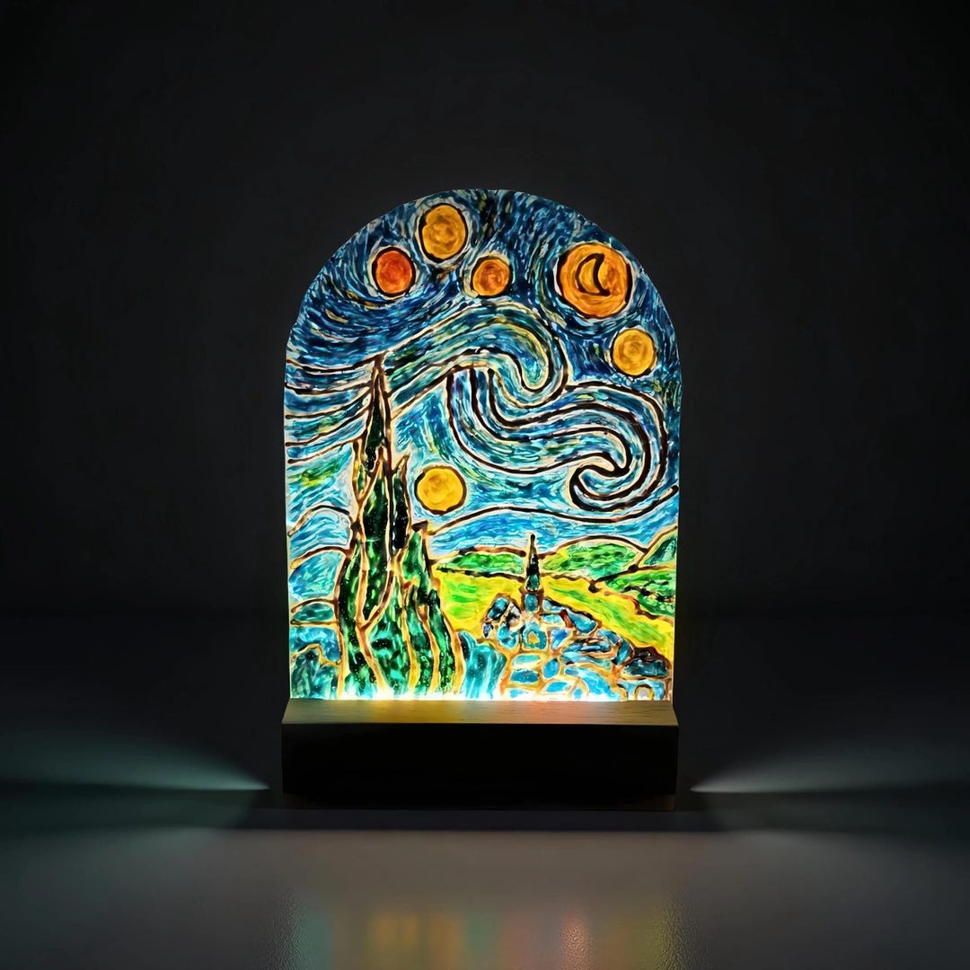 DIY Night Lamp Painting Kit: Hand-painted LED Light With Video Tutorial ...