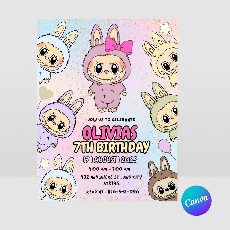 Labubu 7th Invitation - Etsy Canada