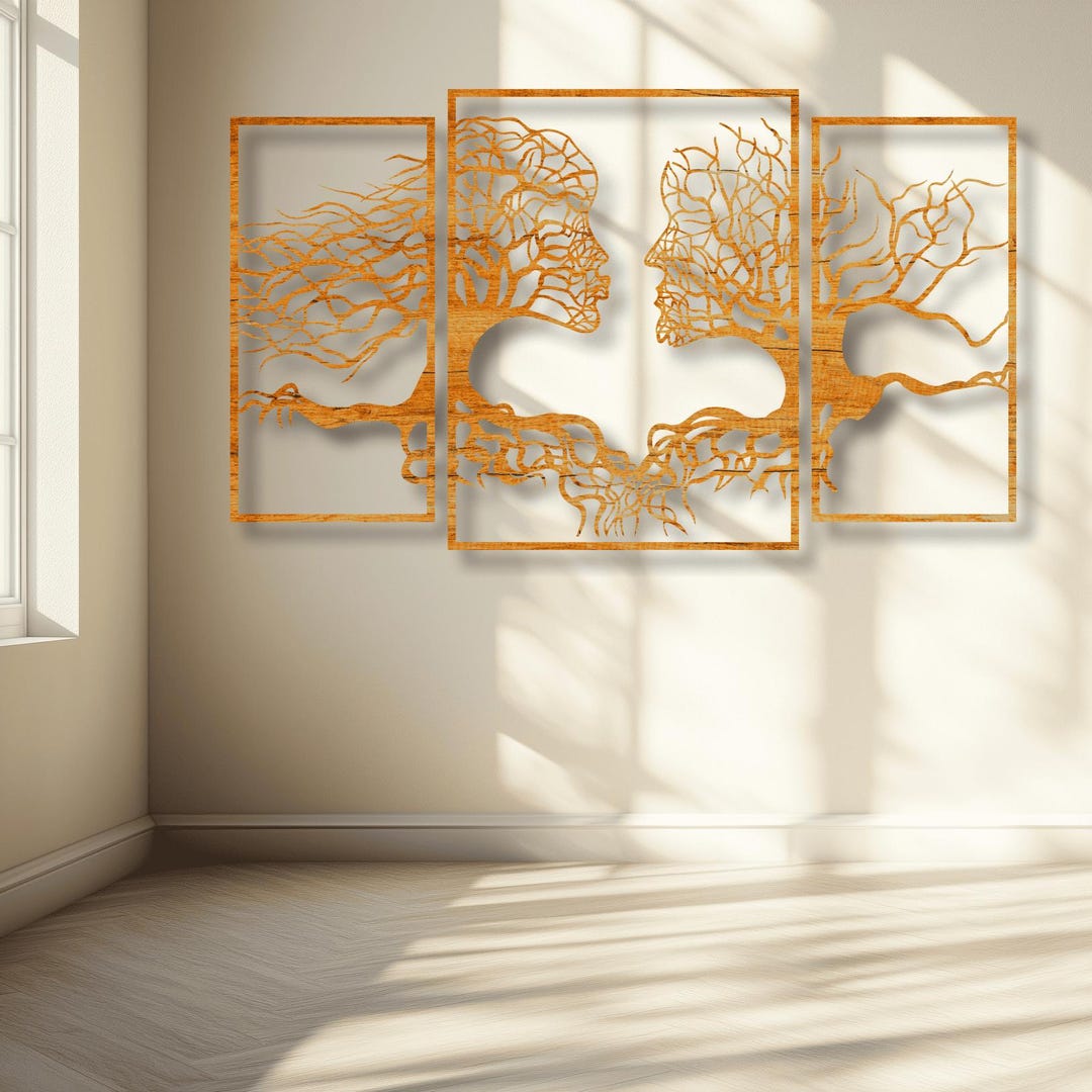 Couple Tree of Life SVG DXF Digital File, Couple Silhouette Cut File ...