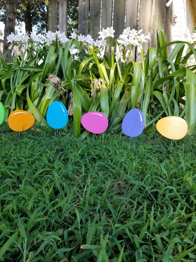 Mini Easter Egg Set; Outdoor Easter Decorations; - Etsy