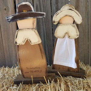 Pilgrims; Thanksgiving Pilgrim Table Decor; Thanksgiving Decorations; 1 ...