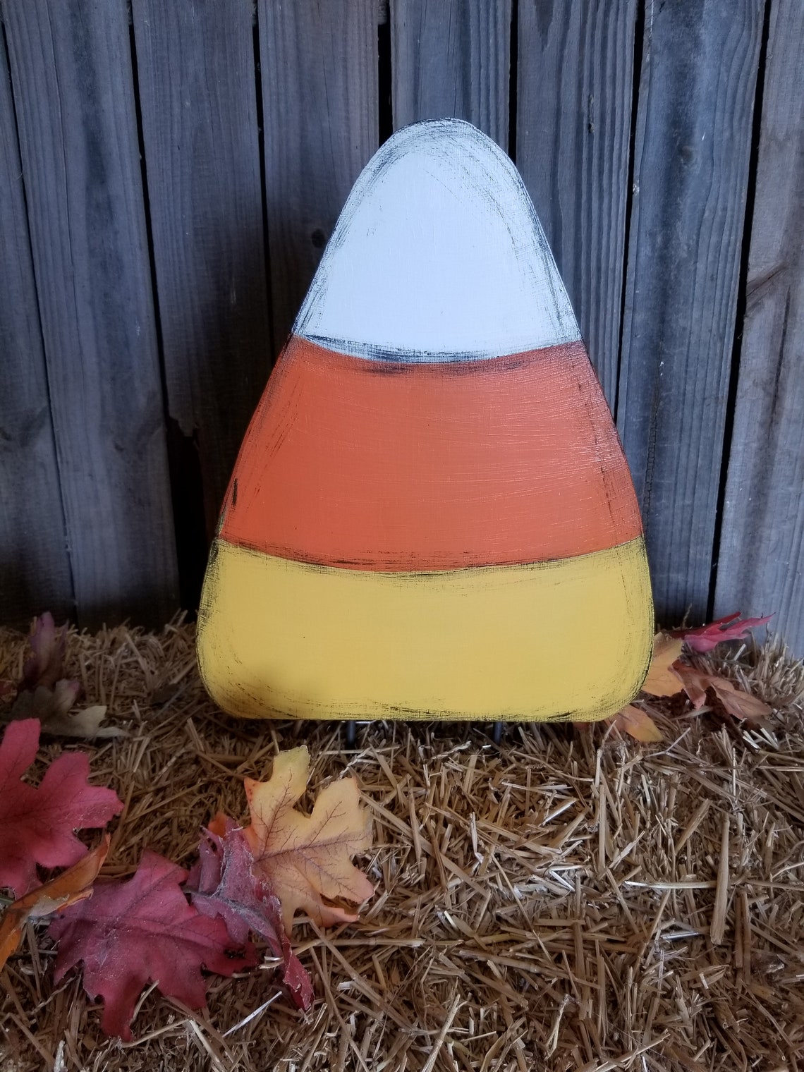 Candy Corn Garden Stake - Etsy