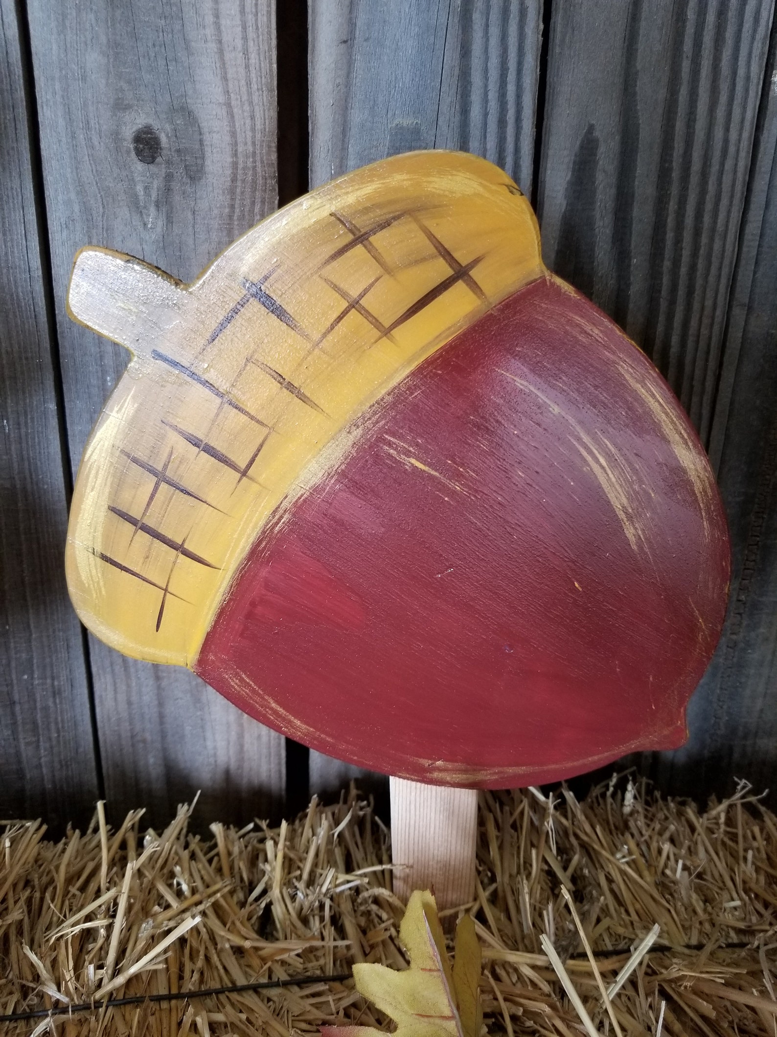 Fall Leaves and Acorn Wooden Stakes, Fall Leaves, Falling for Fall - Etsy