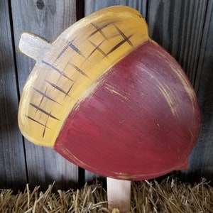 Fall Leaves and Acorn Wooden Stakes, Fall Leaves, Falling for Fall - Etsy