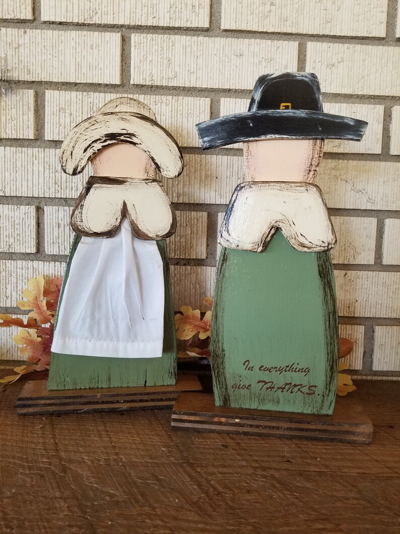 Pilgrims; Thanksgiving Pilgrim Table Decor; Thanksgiving Decorations; 1 ...