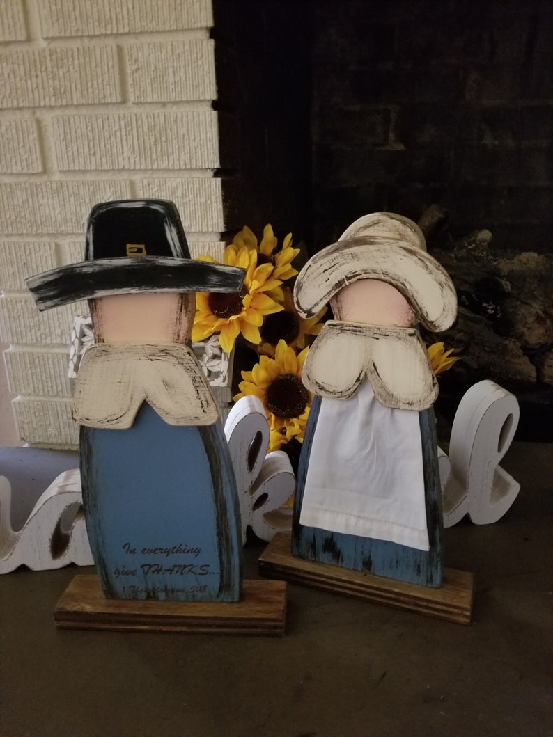 Pilgrims; Thanksgiving Pilgrim Table Decor; Thanksgiving Decorations; 1 ...