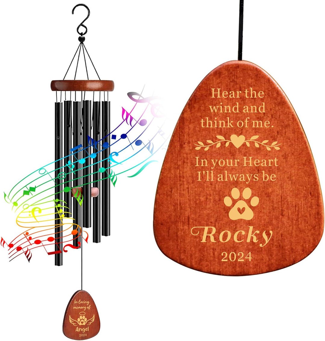 Personalized Memorial Wind Chime: Engraved Suncatcher, Sympathy Gift - Etsy