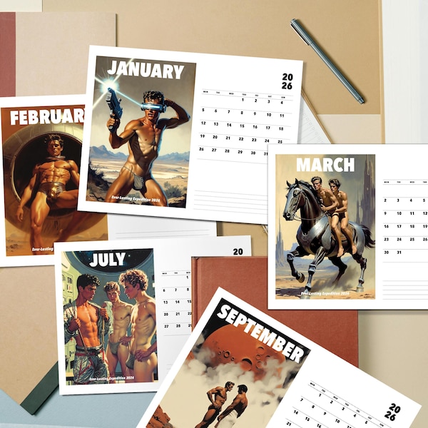 Male calendars 2026 - Etsy.de
