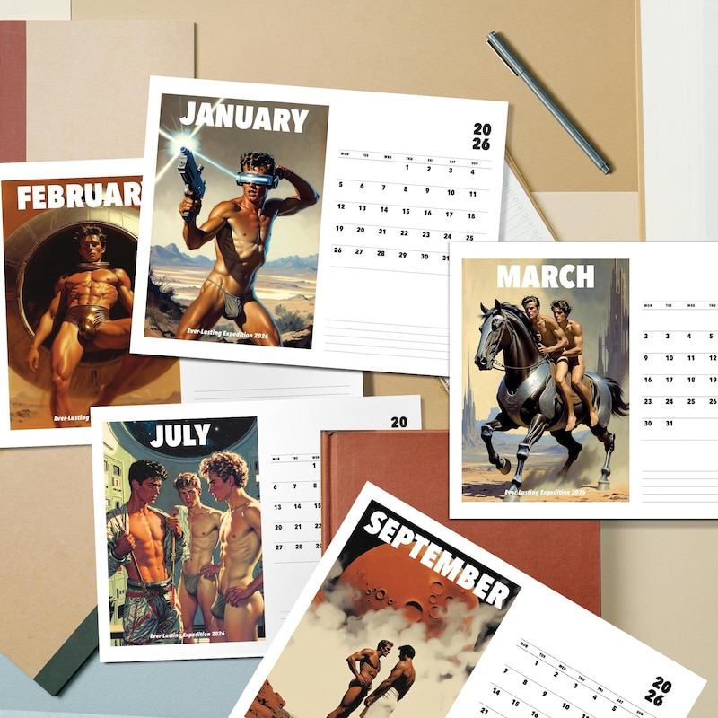 Queer Men Calendar - Etsy UK