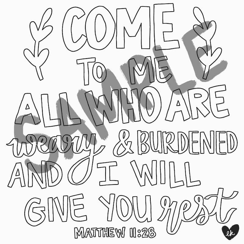 Matthew 11 28 - Etsy