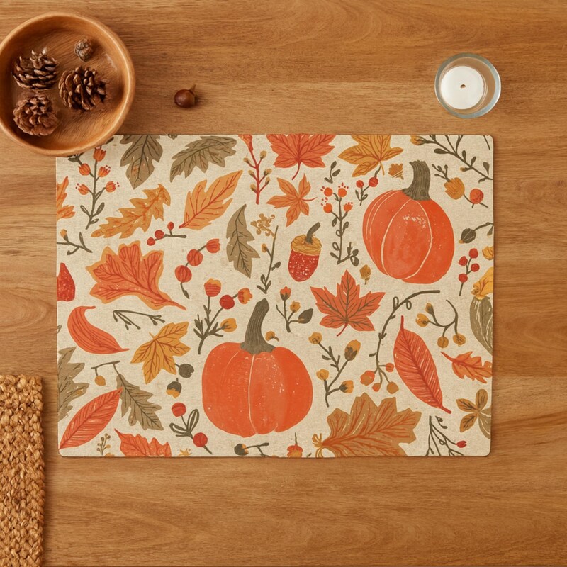 Pumpkin Placemat - Etsy