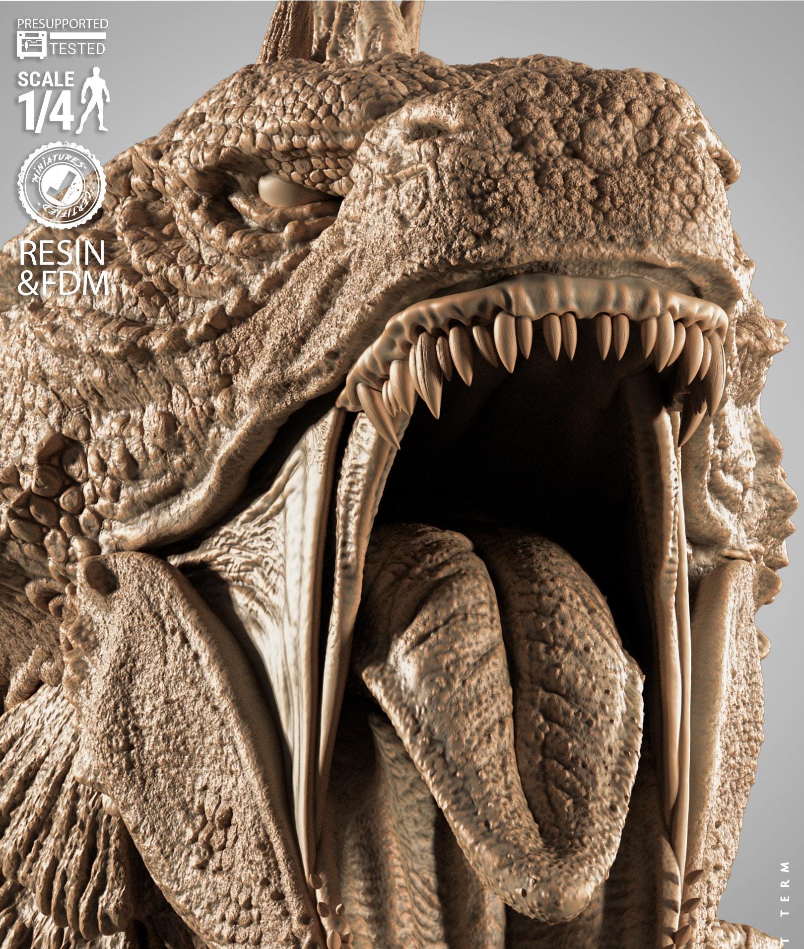 Godzilla Bust - 3D STL File | Resin Stl File | FDM Stl File | Instant ...
