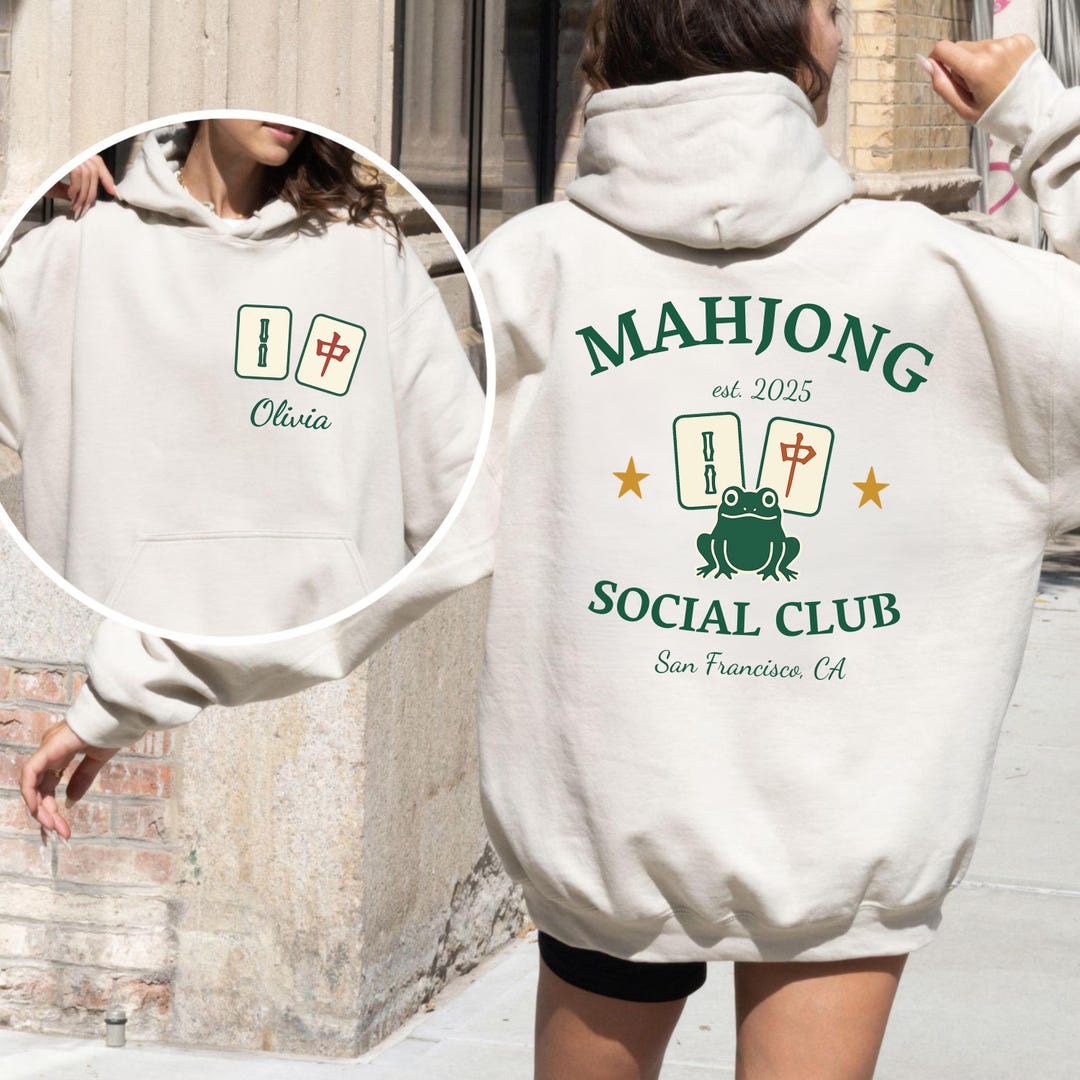 Custom Casual Mahjong Sweatshirt, Funny Mahjong Hoodie, Perfect for ...