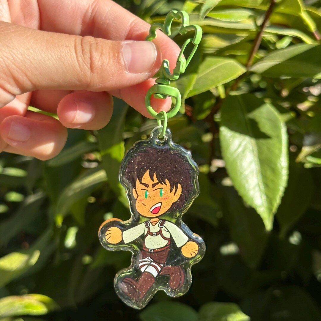 AOT SNK Fighter Boy 2.5 Inch Acrylic Epoxy Keychain With Glitter - Etsy