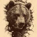 Grizzly Bear Breaking Wall PNG | Bold Wood Engraving File | Rustic ...