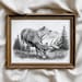 Deer Engraving PNG | Mountain Wildlife Wood Art | Rustic Forest Laser ...