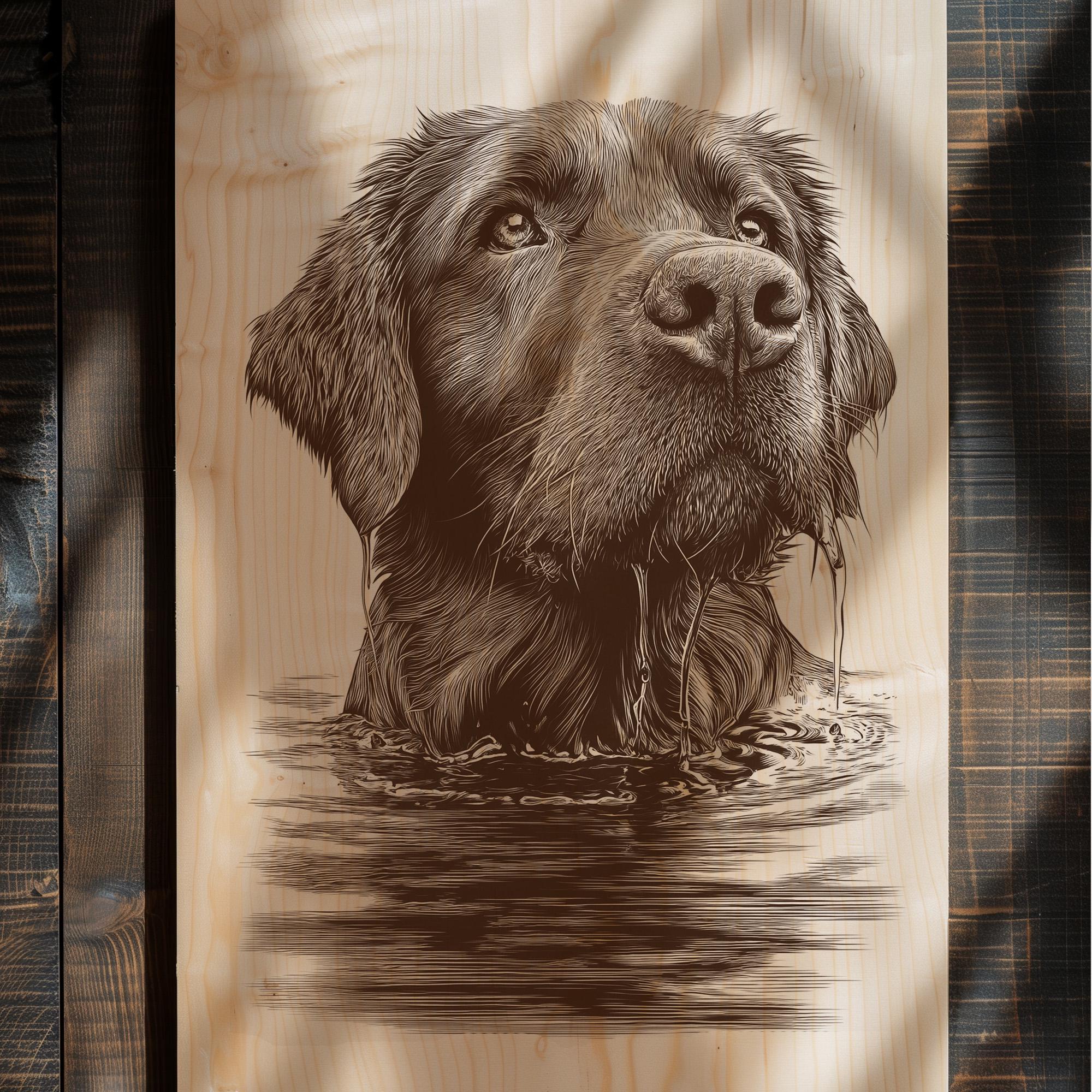 Labrador Retriever PNG | Rustic Dog Engraving Design | Pet Memorial ...