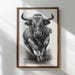 Charging Bull Engraving PNG | Powerful Rustic Animal Artwork for CNC ...