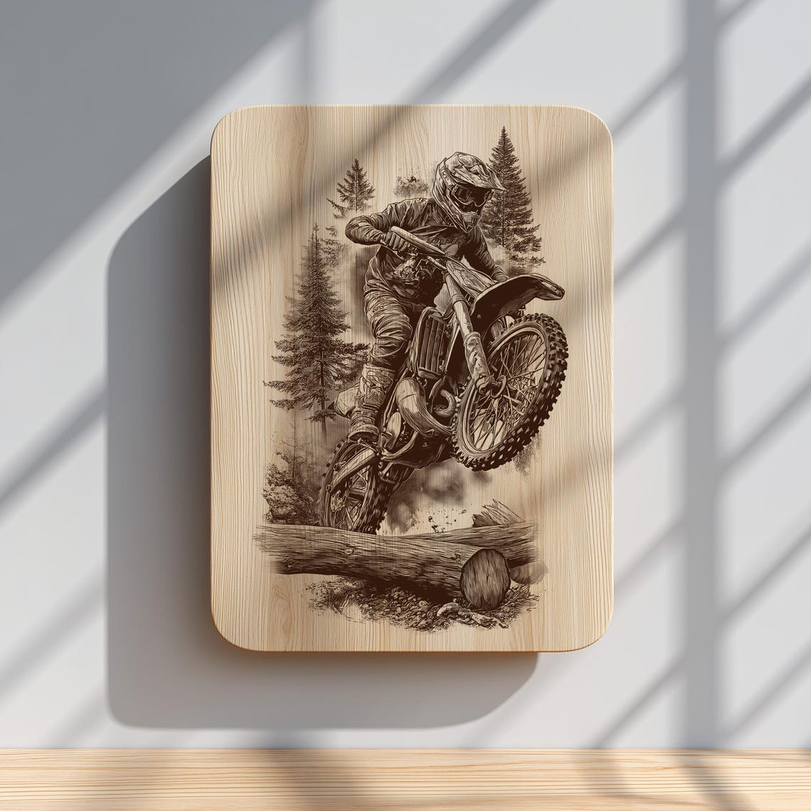 Motocross Rider Wood Engraving PNG | Extreme Sports CNC File | Dirt ...