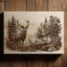 Forest Deer Engraving PNG | Majestic Wildlife Totem Art | Rustic Laser ...