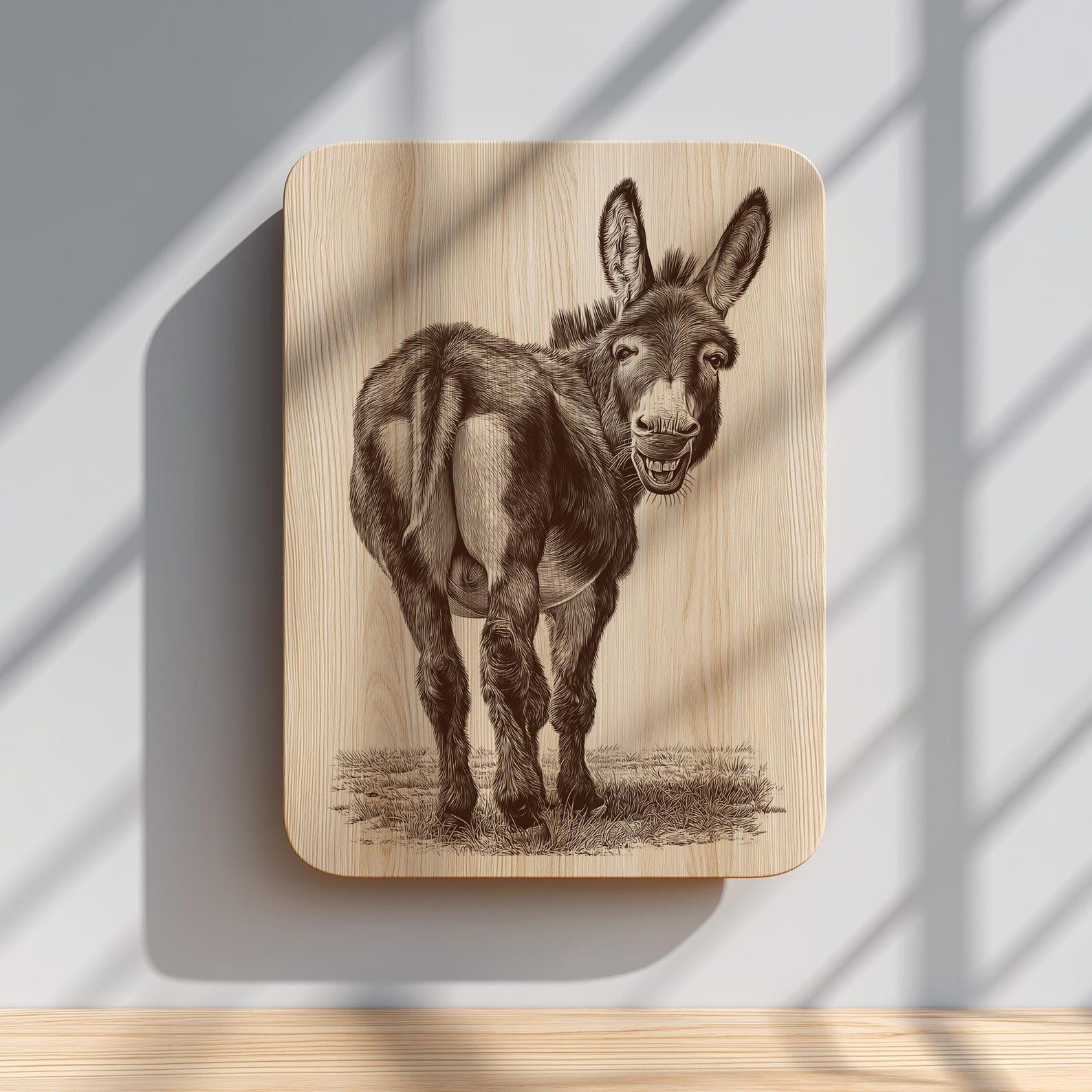 Funny Donkey Backside Engraving PNG | Rustic Farmhouse Humor Art ...