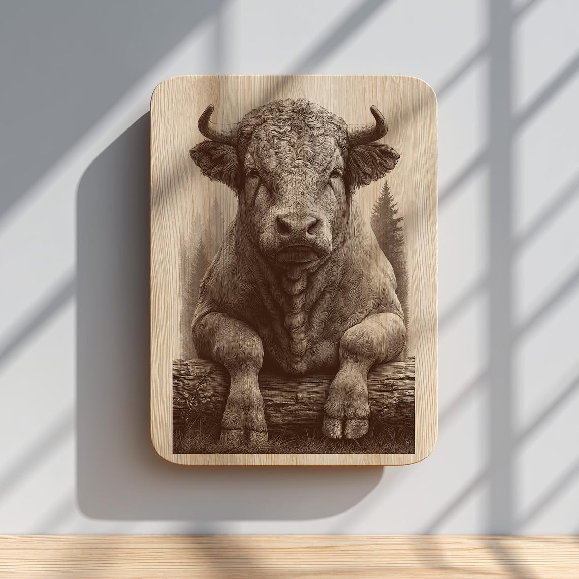 Resting Bull Engraving PNG | Powerful Western Animal Design | Rustic ...
