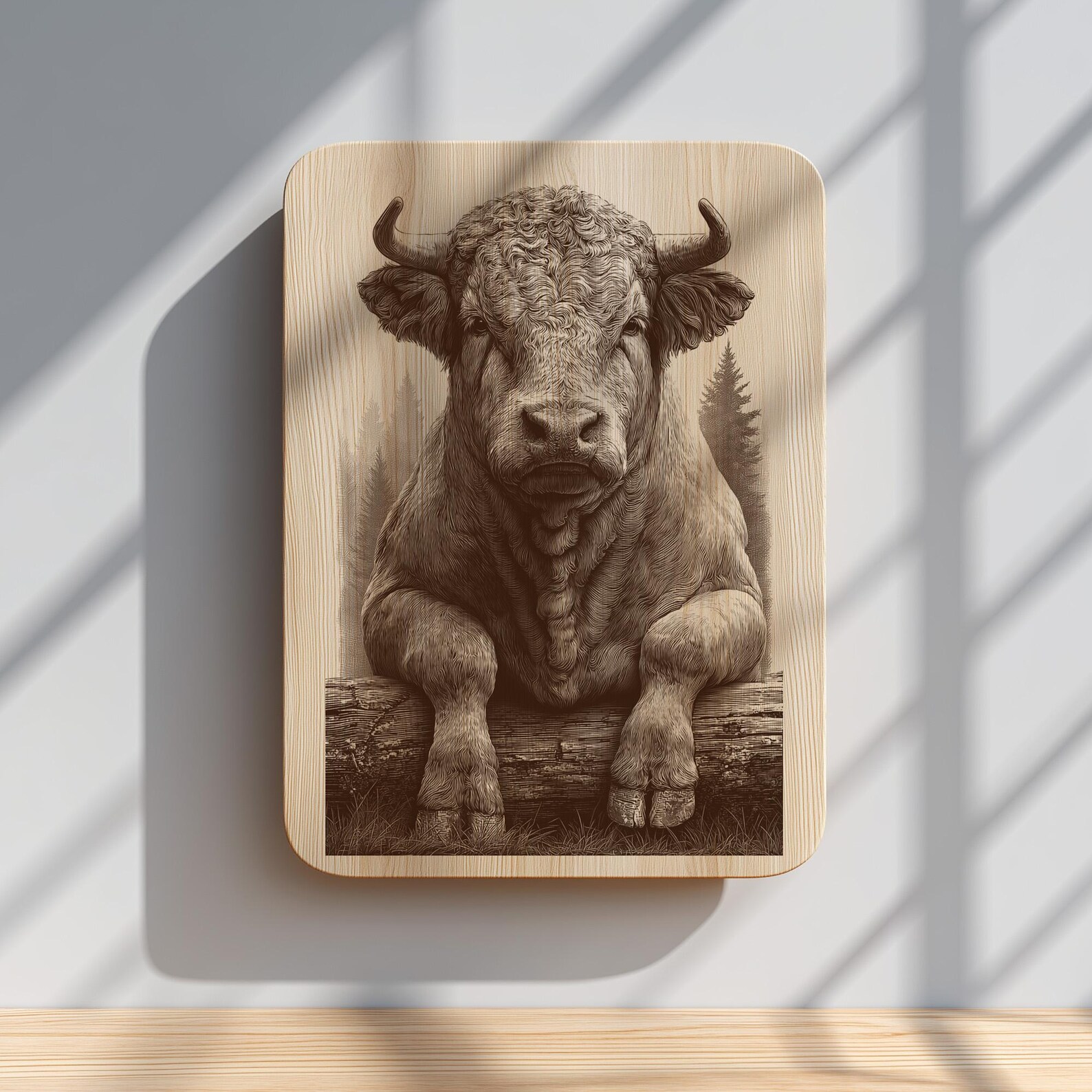 Resting Bull Engraving PNG | Powerful Western Animal Design | Rustic ...