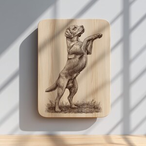 Standing Dog Wood Engraving PNG | Laser Engraving Art | Loyal Pet ...