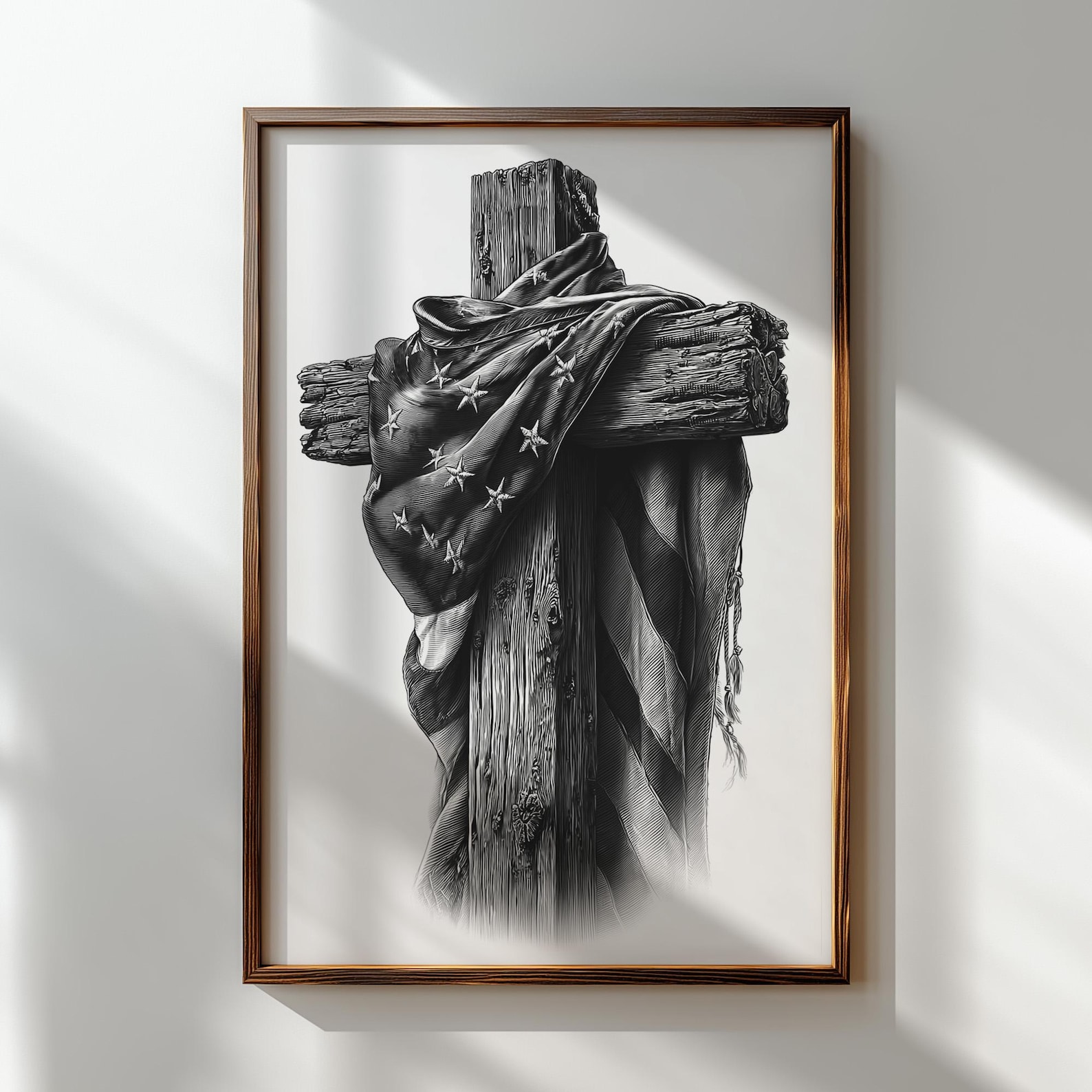 Faith and Freedom Cross Engraving PNG | Rustic Patriotic Cross Laser ...