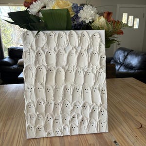 Textured Ghost Canvas – Hand Crafted 3D Spackle Painting, Made in ...