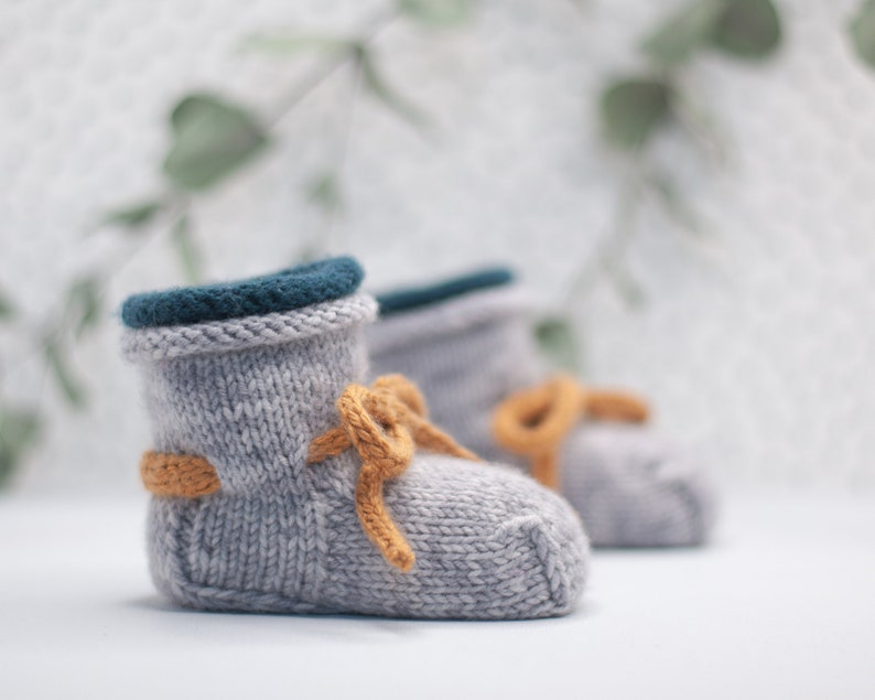 KNITTING PATTERN Bundle for Knitted Winter Baby Booties / Baby Slippers ...