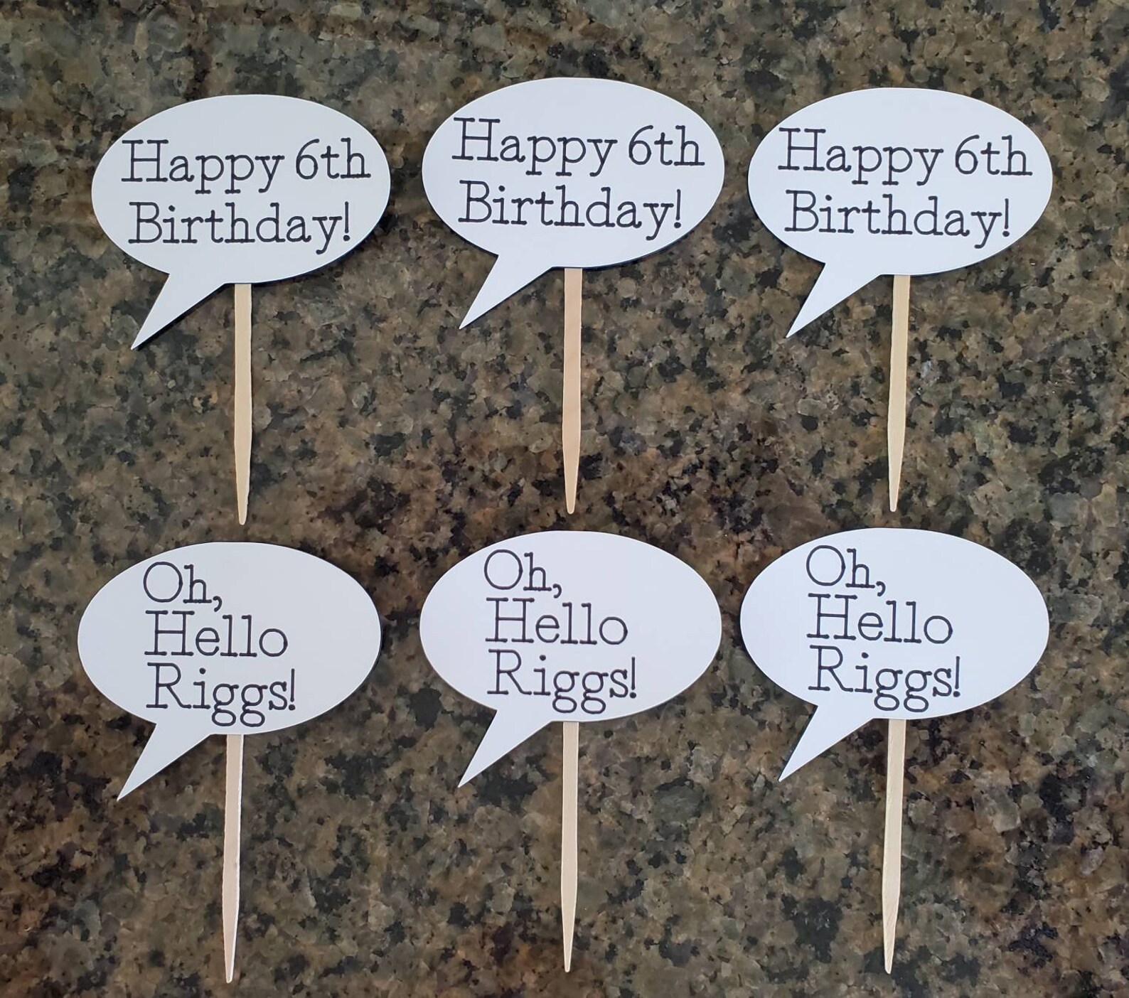 Thought Bubble Cupcake Toppers, Talk Bubble Cupcake Toppers 1-sided ...