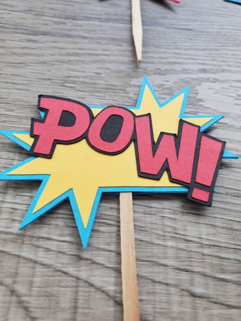 Superhero Birthday Batman retro Exclamations Interjections | Etsy