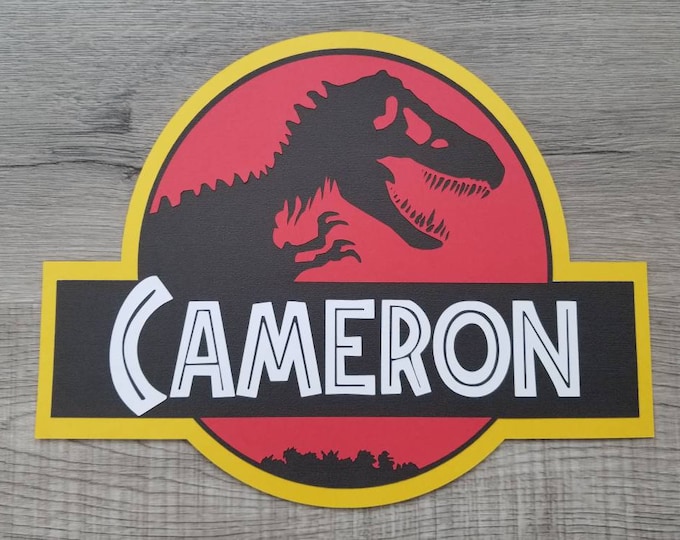 Jurassic Park Birthday Party Wall Sign, Jurassic World Door Sign Diecut ...