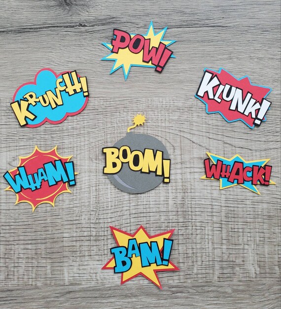 Superhero Centerpiece Picks Exclamations retro Batman | Etsy