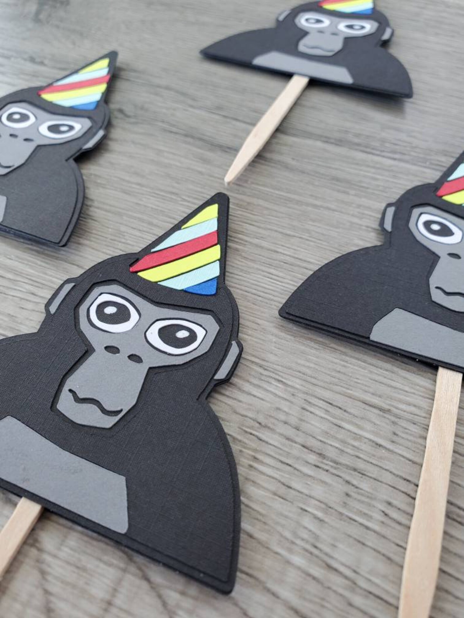 Gorilla Tag Birthday Decorations Gorilla Tag Cupcake Toppers - Etsy