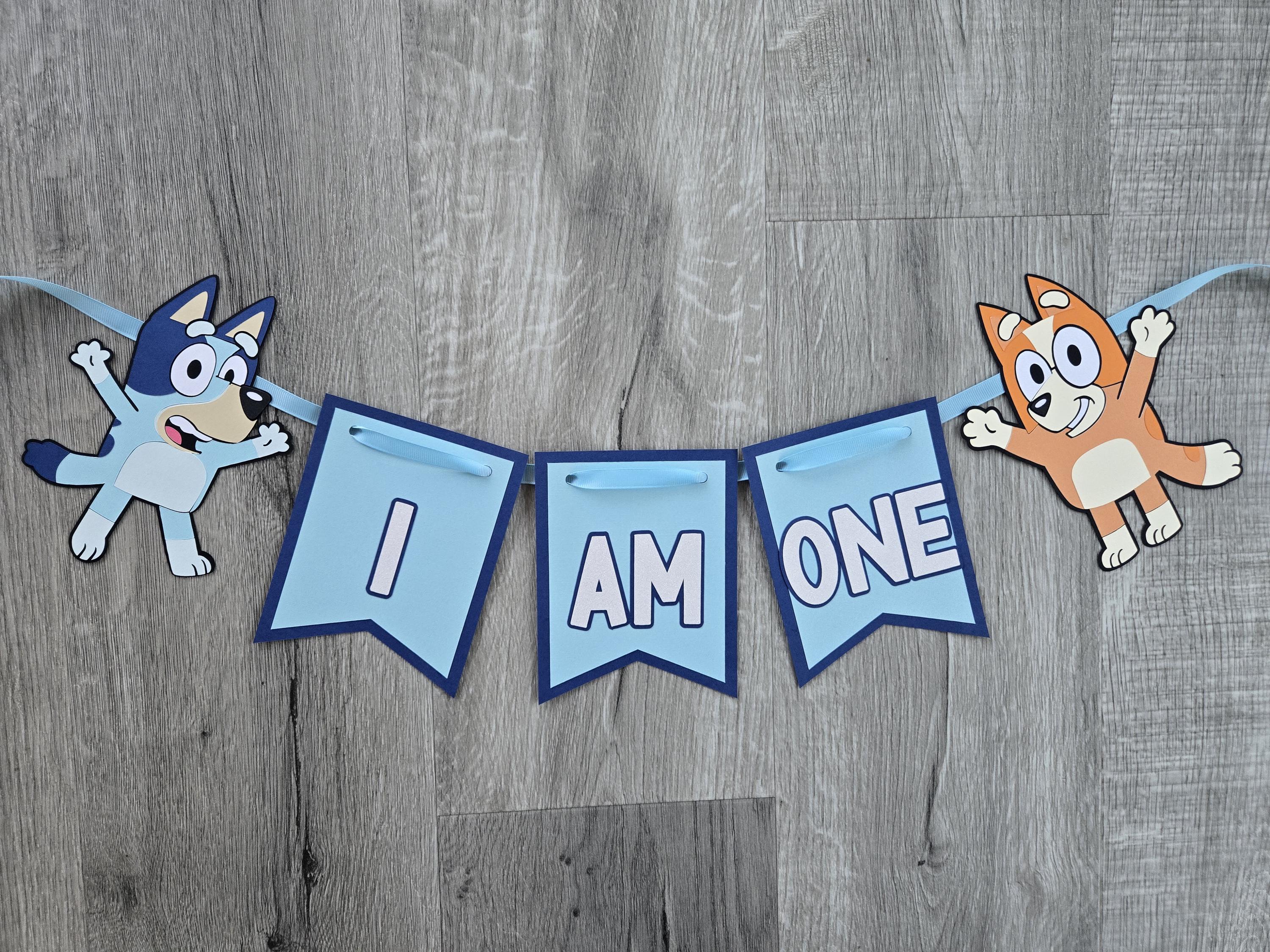 Bluey Birthday, Bluey Banner, Highchair Banner Handmade 1-sided, Ready ...