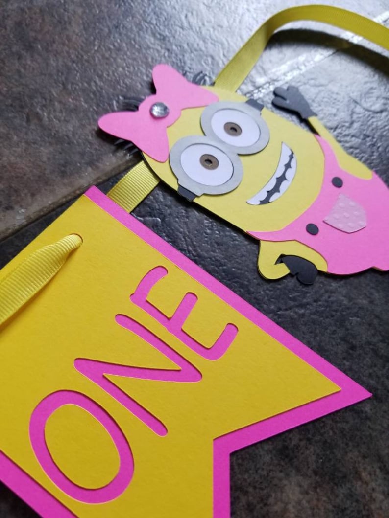 Minion Birthday Banner Minion Highchair Banner Minion - Etsy