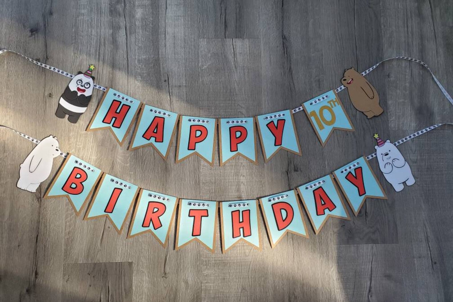 We Bare Bears Birthday Banner We Bare Bears Decorations | Etsy