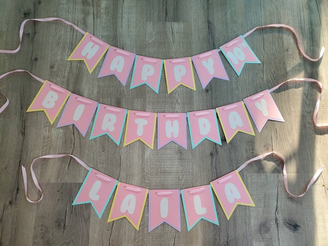 Pusheen Birthday Banner, Baby Shower Banner, Princess Birthday Banner ...