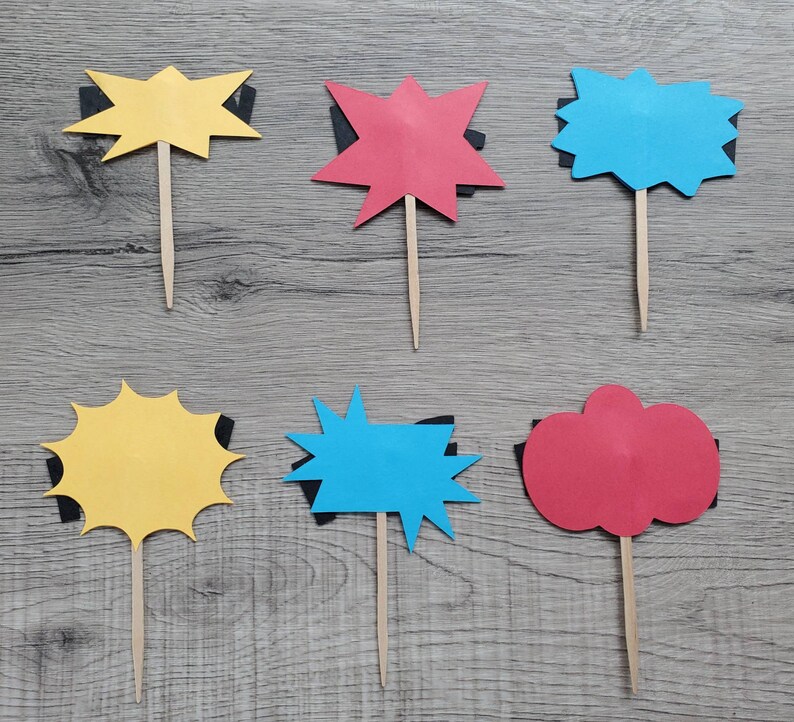 Superhero Birthday Batman retro Exclamations Interjections | Etsy