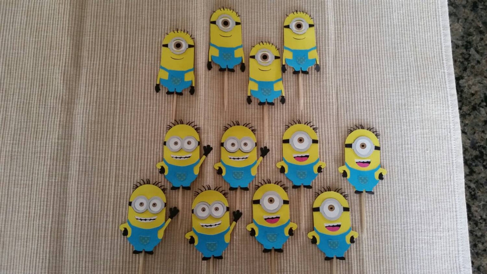 Minion Cupcake Toppers Minion Birthday Picks Minion - Etsy