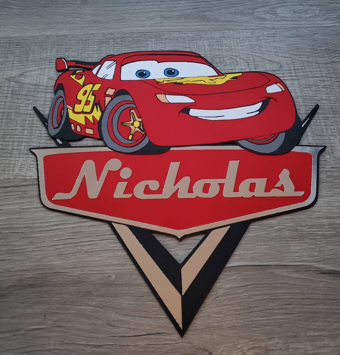 Cars Birthday, Cars Door Sign Diecut Cardstock 1-sided NOT Backdrop ...