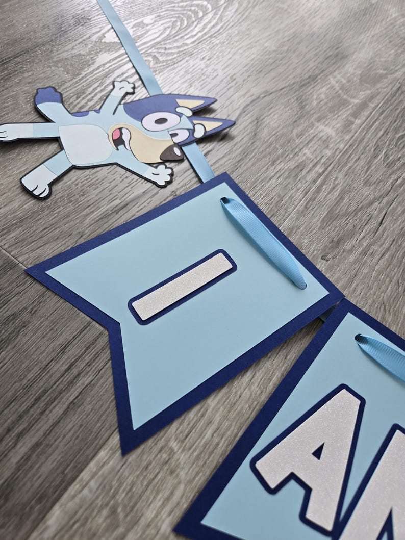 Bluey Birthday, Bluey Banner, Highchair Banner Handmade 1-sided, Ready ...