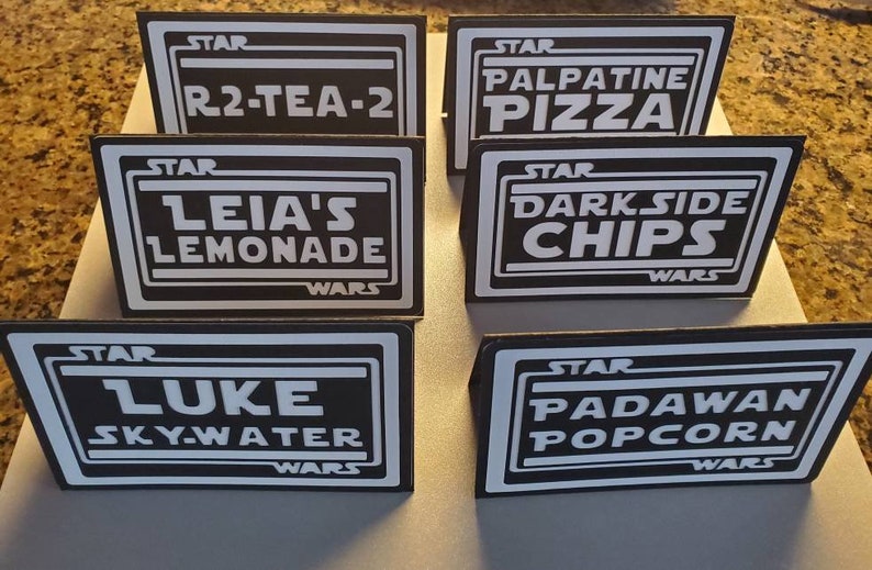 Star Wars Food Tents, Star Wars Birthday Party, Custom Food Signs ...