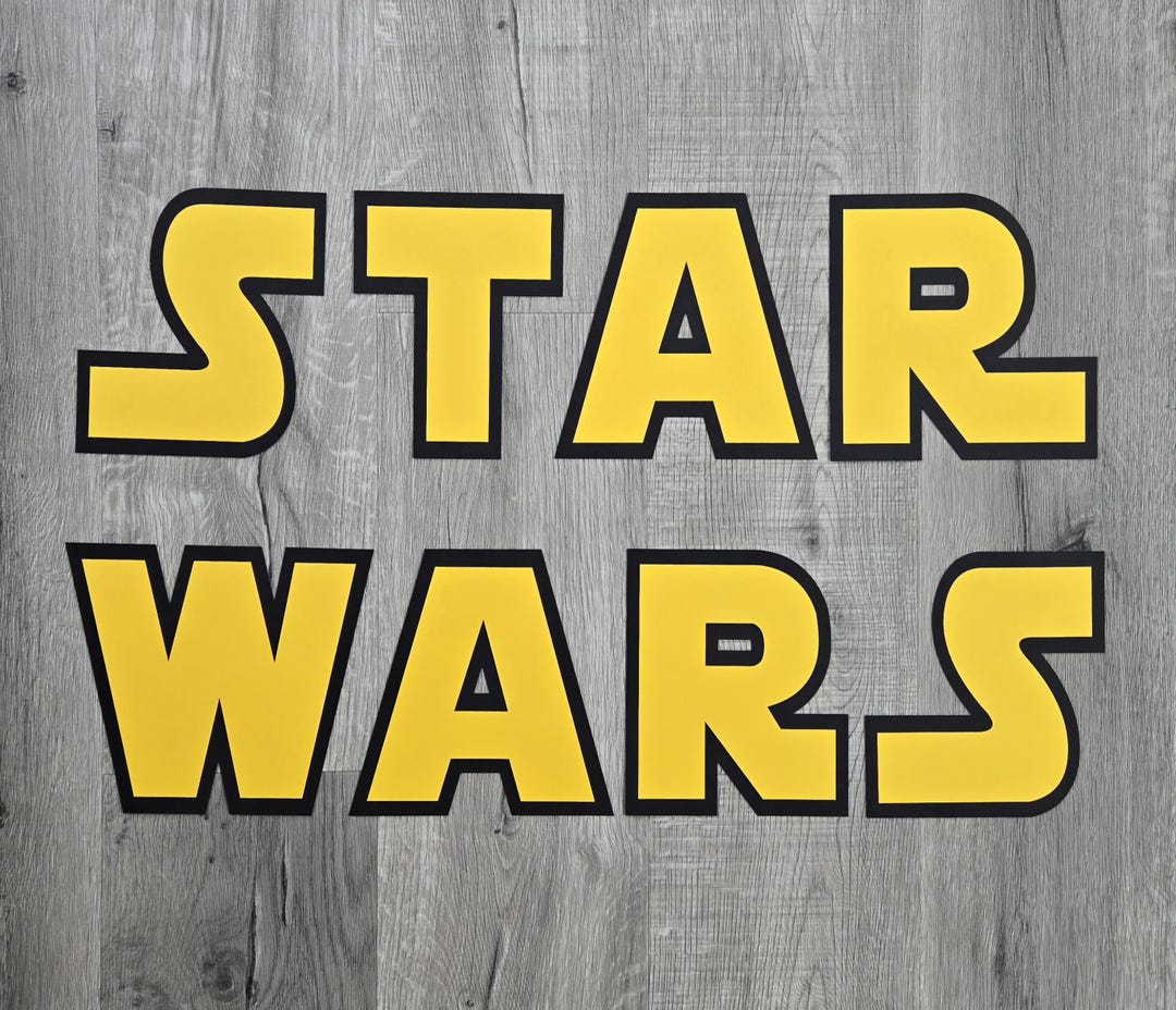 STAR WARS Wall Sign XL Letters, Star Wars Birthday Backdrop, Star Wars ...