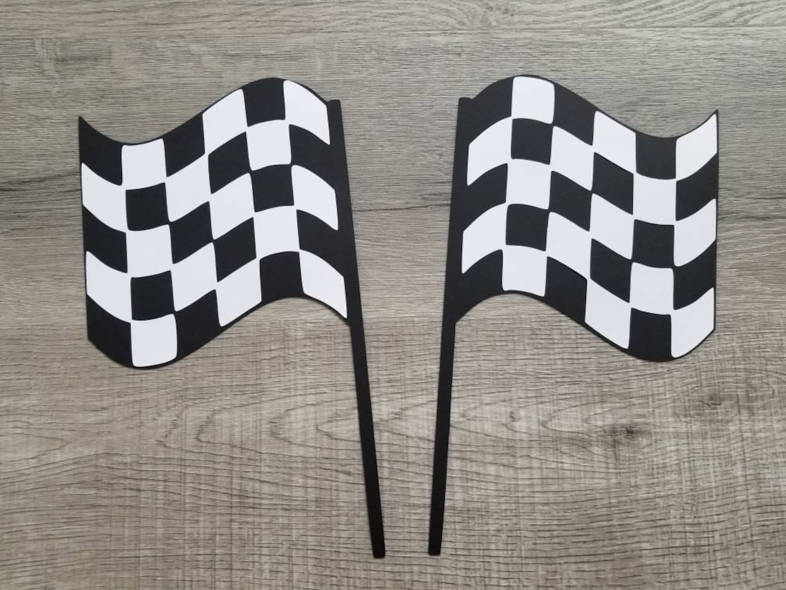 Checkered Flag Decorations Cars Birthday Party Cars - Etsy