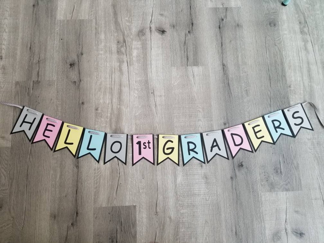 Back to School Banner, 1st Grade Decorations, Book Characters Can Be ...