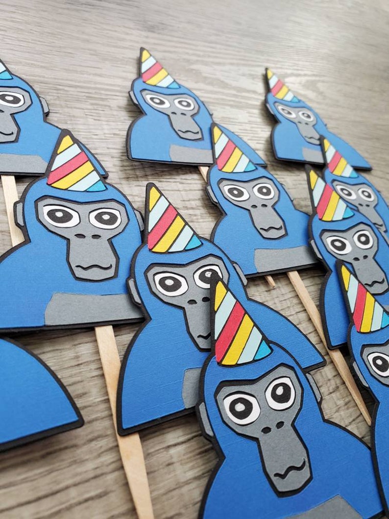 Gorilla Tag Birthday Decorations Gorilla Tag Cupcake Toppers Etsy gorilla-tag-birthday-decorations-gorilla-tag-cupcake-toppers-etsy